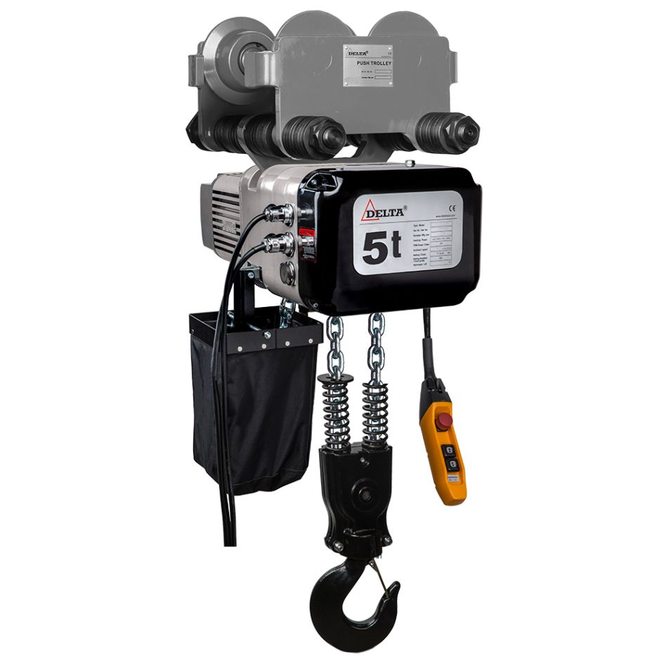 DELTA SG.0.DTY.05002.03 Electric chain hoist with push trolley DTY 400V ...