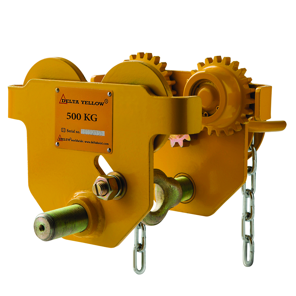 DELTA YELLOW DY.0.037000500.06 Chain trolley 0.5 tons 5.5 meters ...