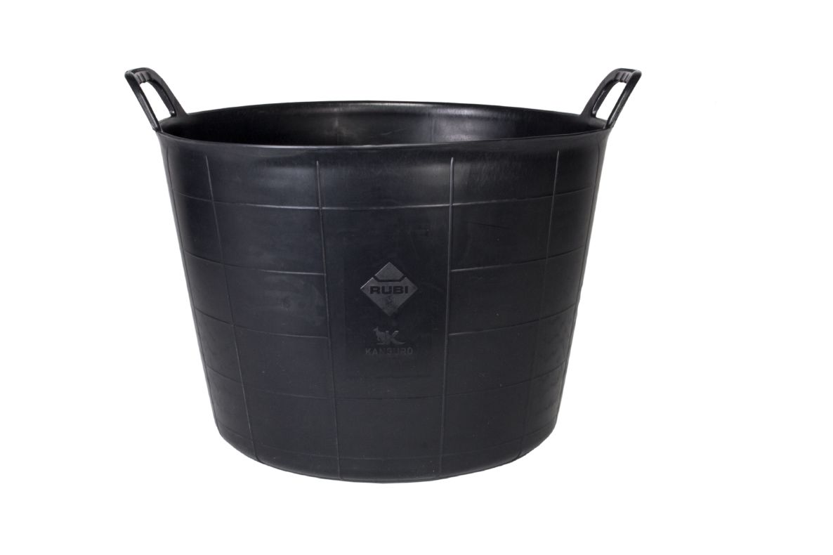 Rubi 88778 FLEXTUB No. 3 Reinforced plastic tub black 40L Heavy duty