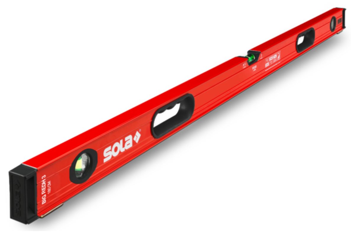Sola 01249601 BIG REDH3 Aluminum spirit level 180 cm with leveling feet
