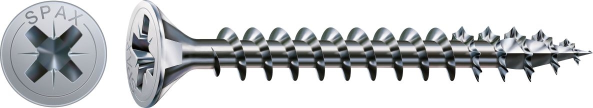 SPAX 1081010400253 Universal screw, 4 x 25 mm, 200 pieces, Solid thread ...